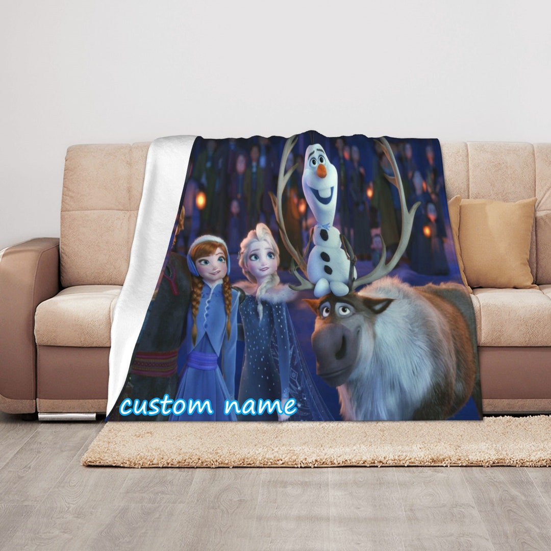 Disney Olaf's Frozen Adventure Custom Name Blanket Baby Girl Boy ...