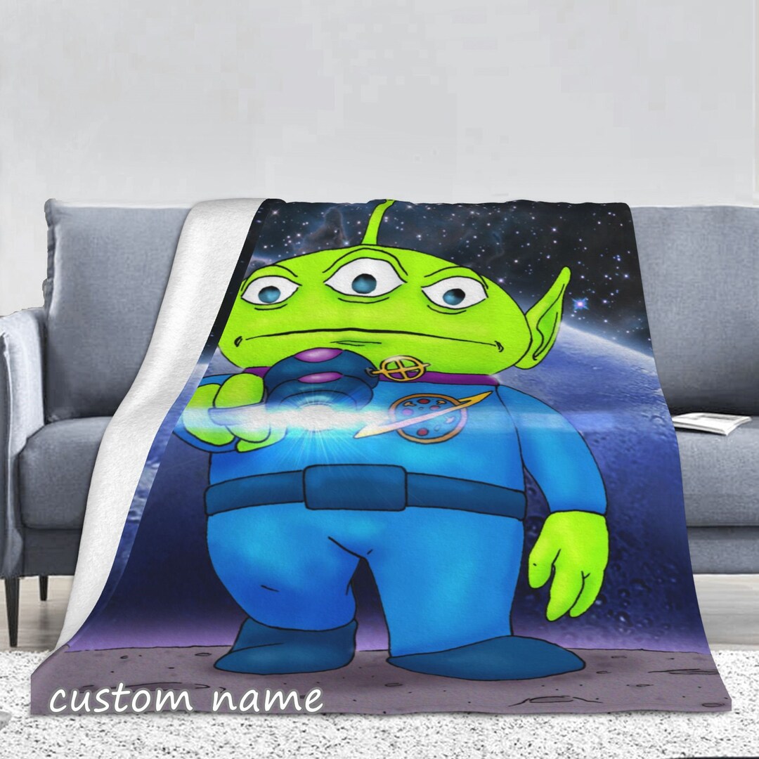 Disney Toy Story Alien Custom Name Blanket Baby Girl Boy Blankets Throw ...