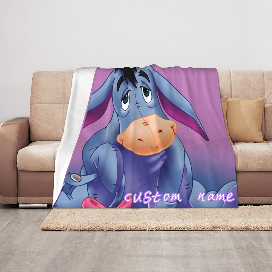 Disney Eeyore Custom Name Blanket Baby Girl Boy Blankets Throw ...