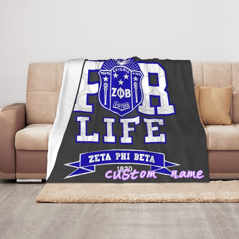 Zeta Phi Beta Lightweight Custom Name Blanket Baby Girl Boy - Etsy