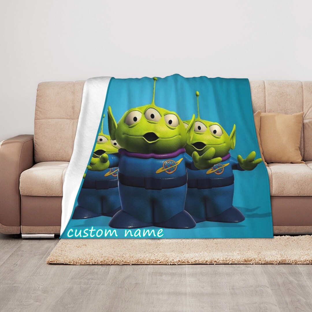 Disney Toy Story Alien Custom Name Blanket Baby Girl Boy Blankets Throw ...