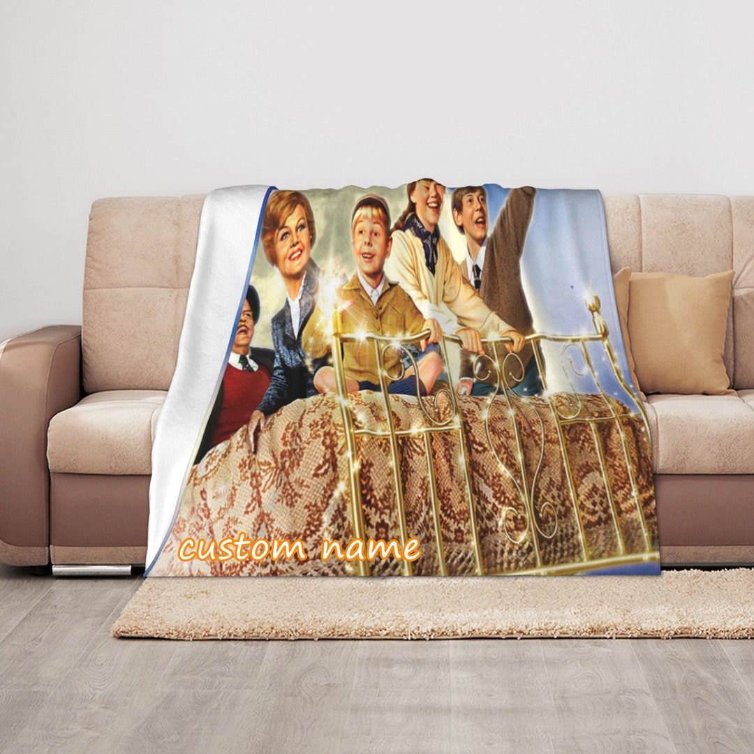Disney BEDKNOBS AND BROOMSTICKS Custom Name Blanket Baby Girl Boy Blankets Throw Personalized ...