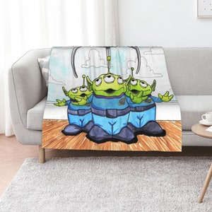 Disney Toy Story Alien Custom Name Blanket Baby Girl Boy Blankets Throw ...