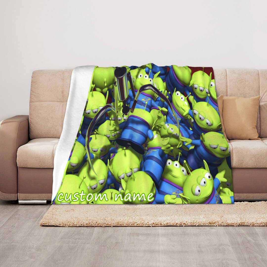 Disney Toy Story Alien Custom Name Blanket Baby Girl Boy Blankets Throw ...