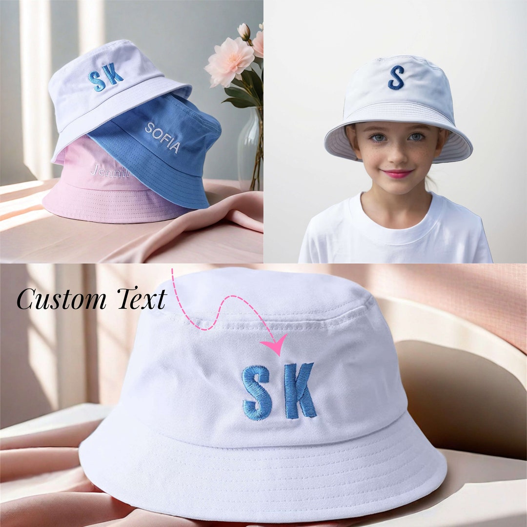 Personalized Hats With Name, Custom Embroidered Beach Hat, Boys Beach ...