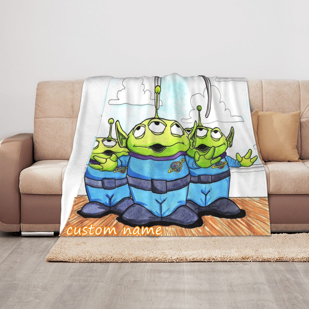 Disney Toy Story Alien Custom Name Blanket Baby Girl Boy Blankets Throw ...