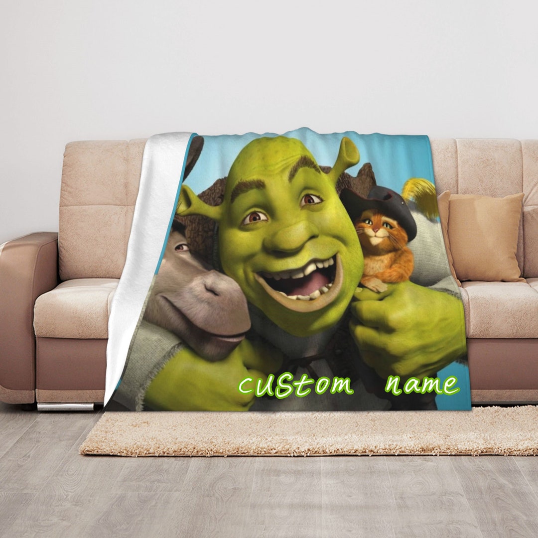 Shrek Custom Name Blanket Baby Girl Boy Blankets Throw Personalized ...