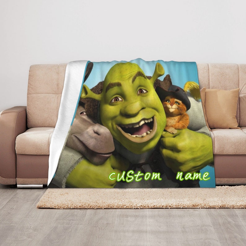Shrek Custom Name Blanket Baby Girl Boy Blankets Throw - Etsy