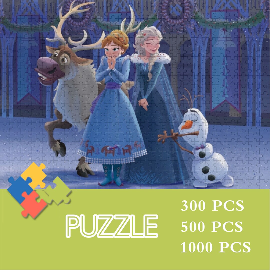 Olaf's Frozen Adventure Custom Photo Jigsaw Puzzle Personalized Picture ...