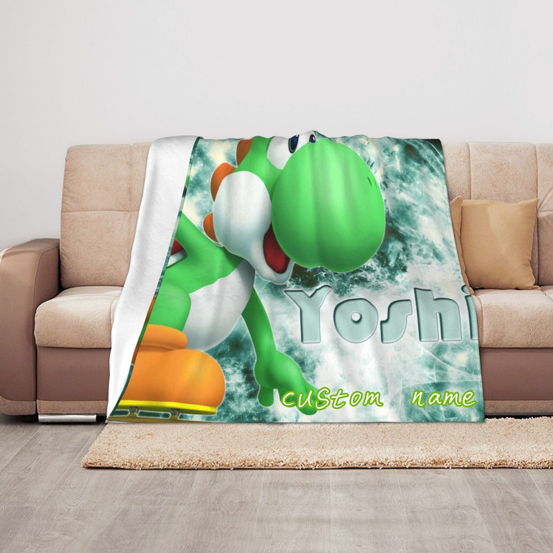 Yoshi Custom Name Blanket Baby Girl Boy Blankets Throw Personalized ...