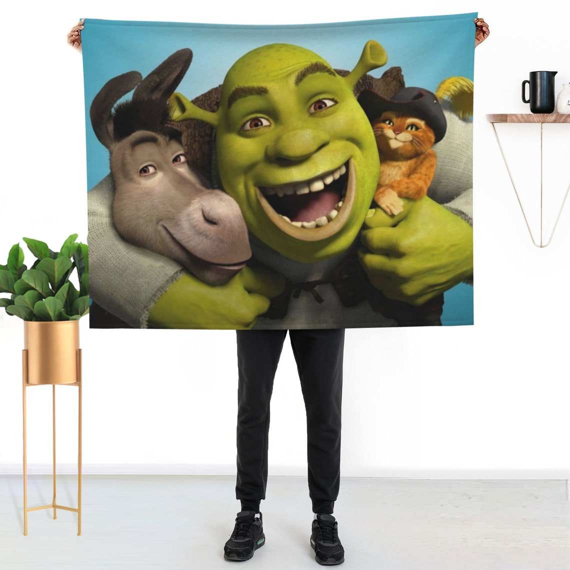 Shrek Custom Name Blanket Baby Girl Boy Blankets Throw - Etsy