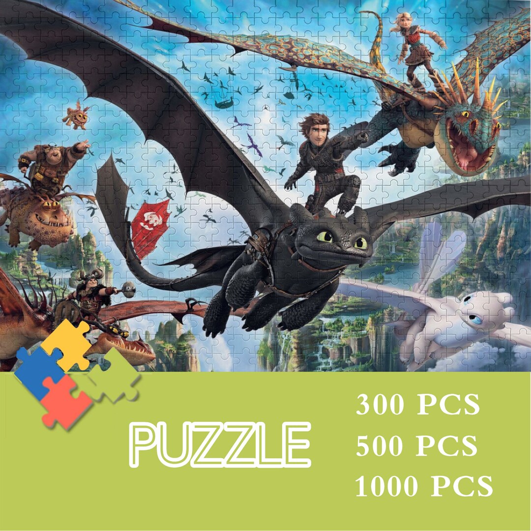 How to Train Your Dragon Custom Photo Jigsaw Puzzle - Etsy