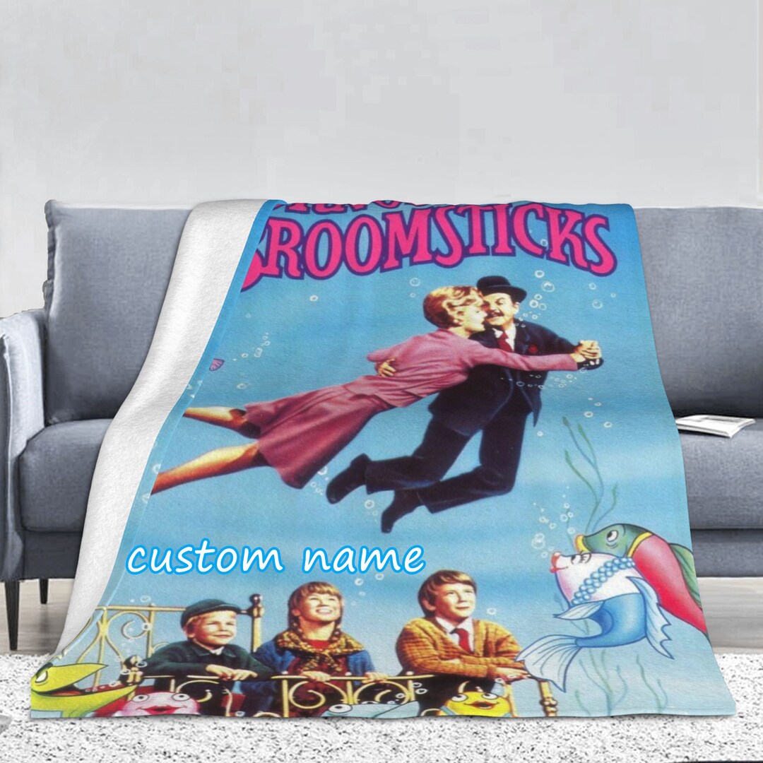 Disney BEDKNOBS AND BROOMSTICKS Custom Name Blanket Baby Girl Boy Blankets Throw Personalized ...