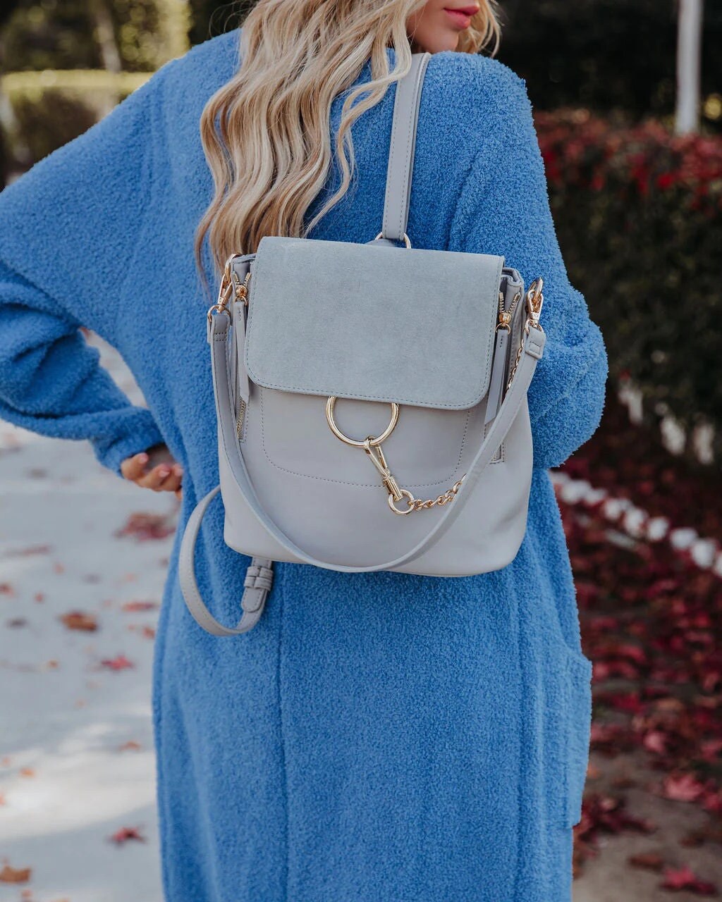 GIA Cross Backpack Handbag 2 Way Grey Bag - Etsy
