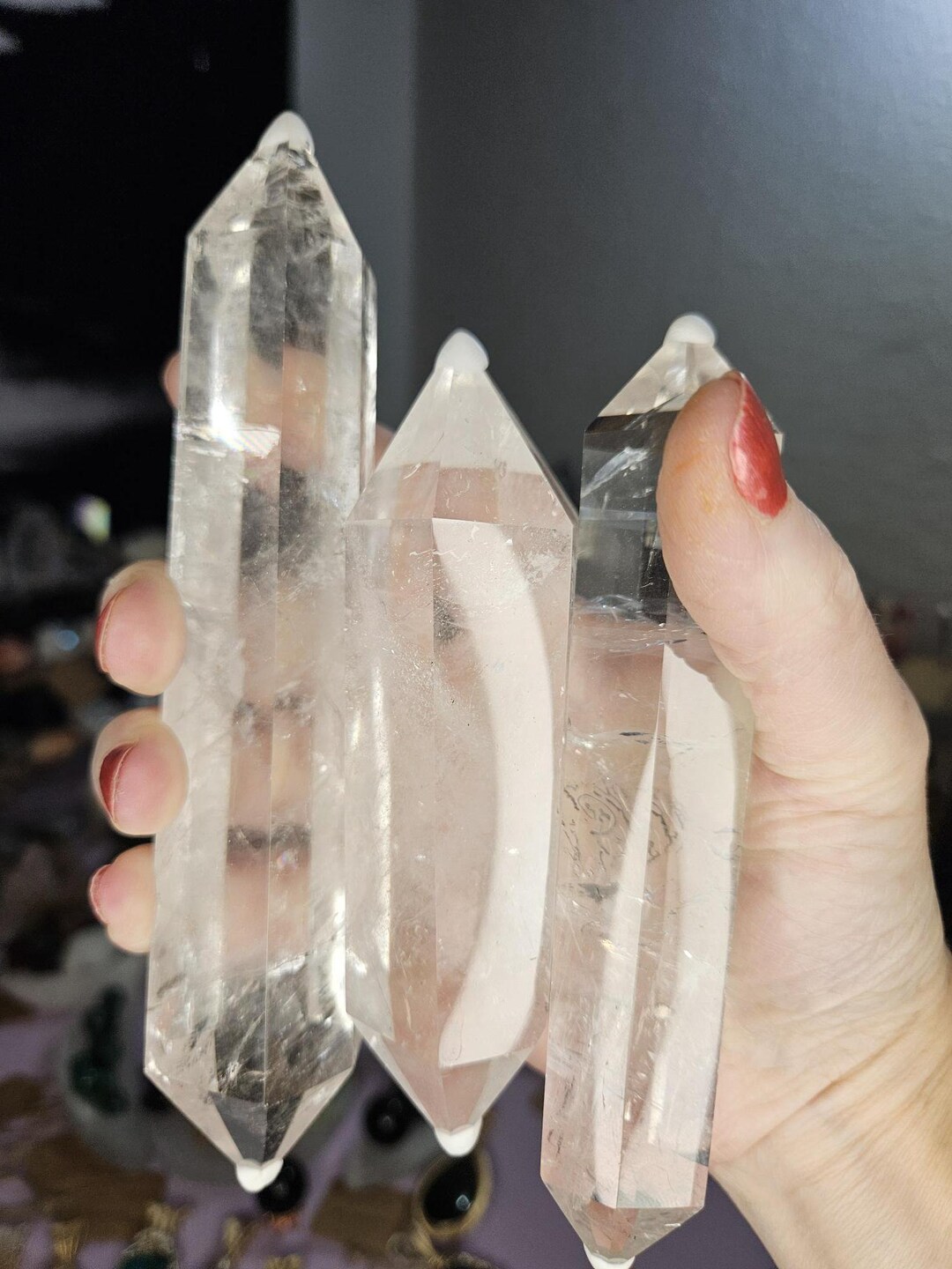 Double Pointed Clear Quartz - Etsy