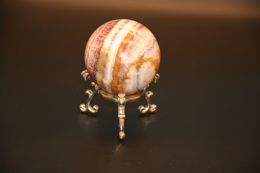 Red Banded Calcite Sphere - Etsy