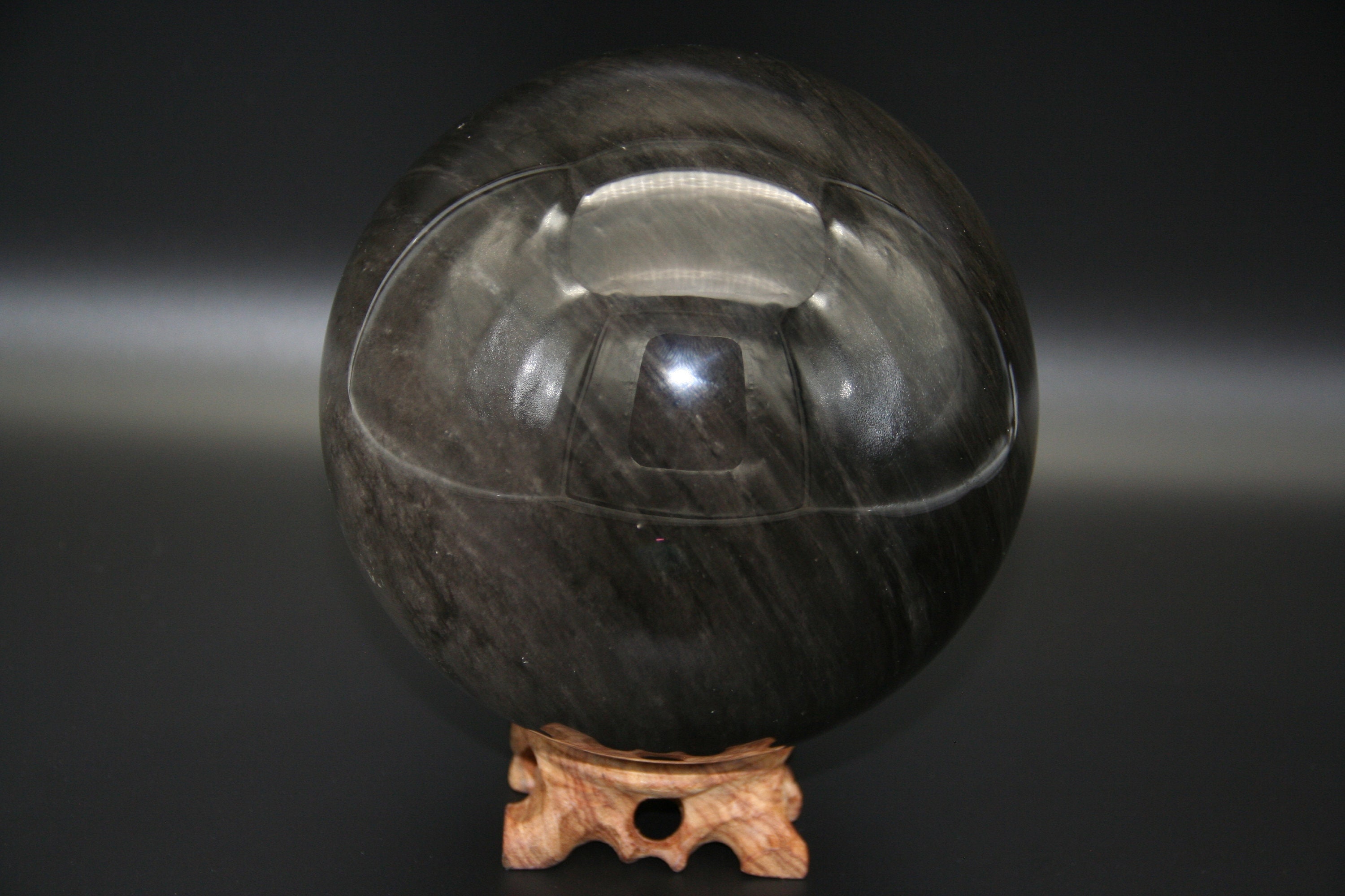 Silver Sheen Obsidian Sphere - Etsy