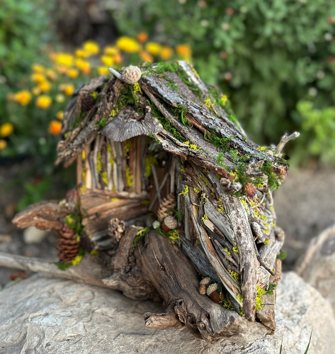 Handcrafted Natural Twig Fairy House - Etsy