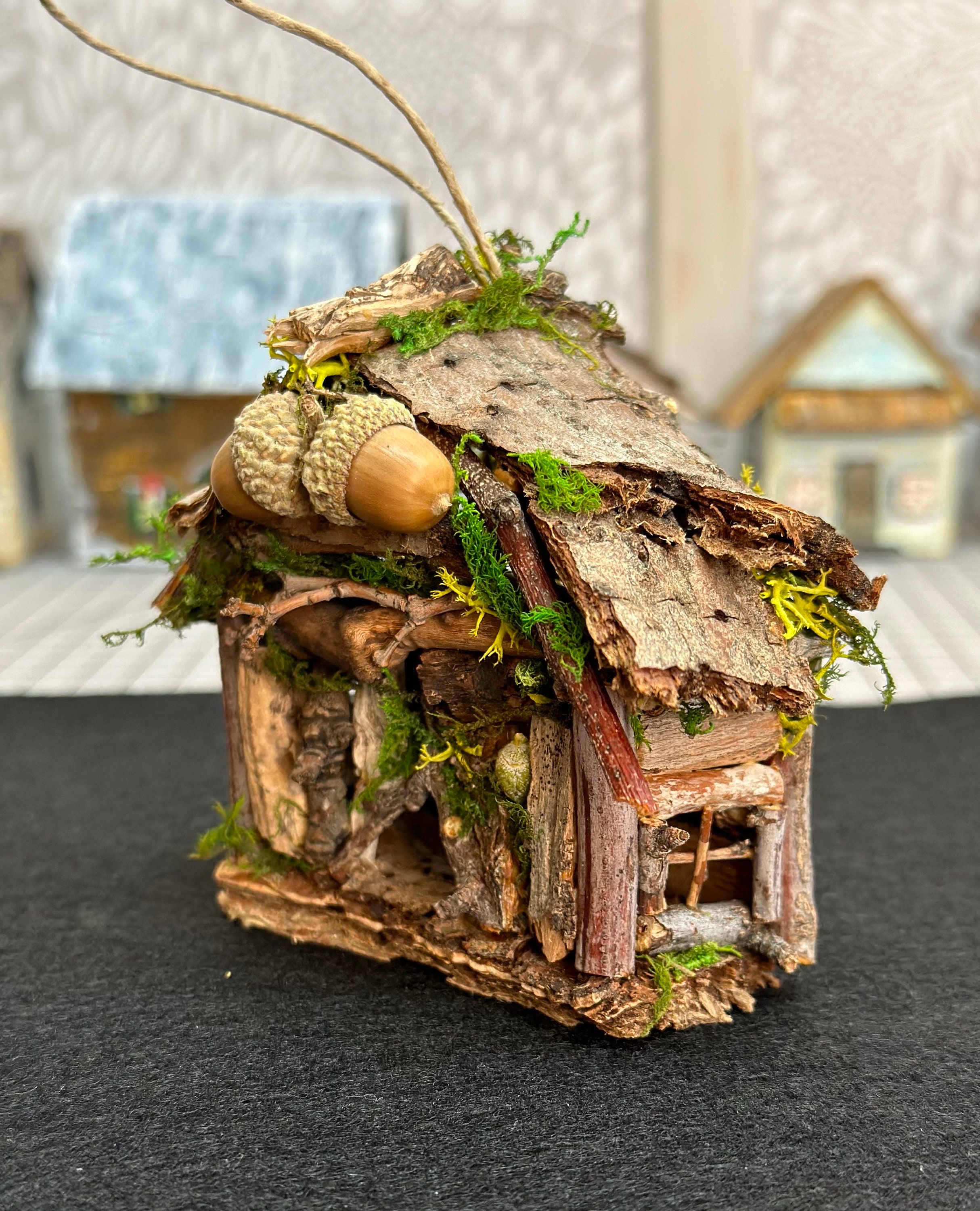 Handcrafted Natural Little Twig Fairy House Ornament - Etsy