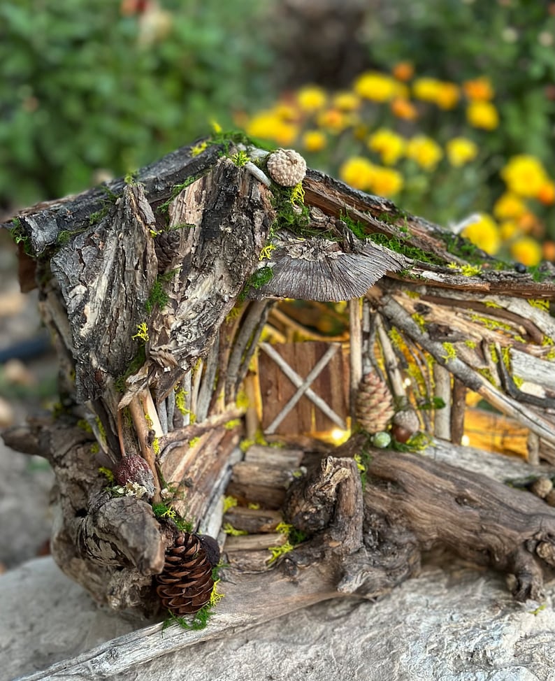 Handcrafted Natural Twig Fairy House - Etsy