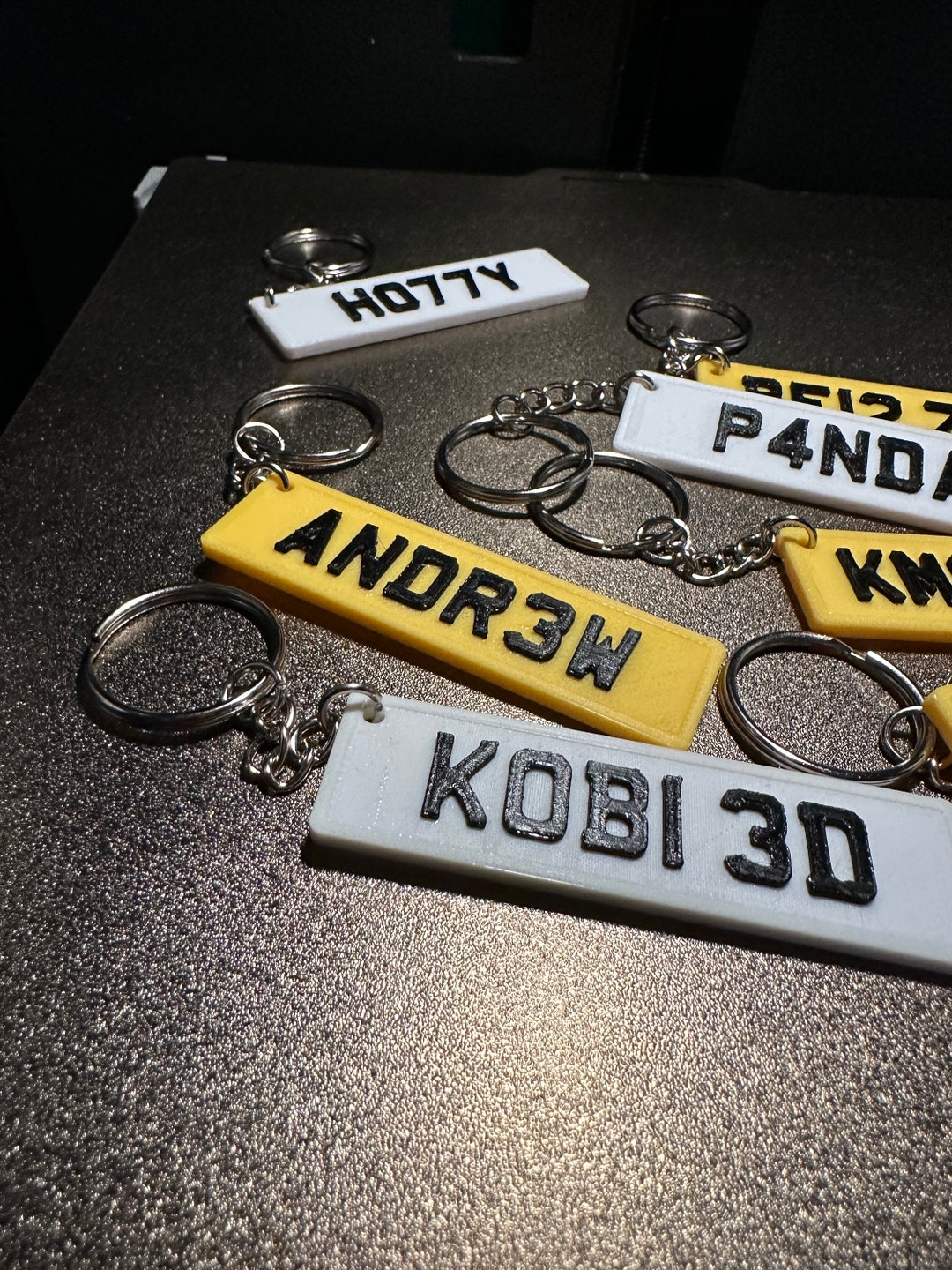 Customisable 3D Printed, 4D Style Car Number Plate Keyring - Etsy