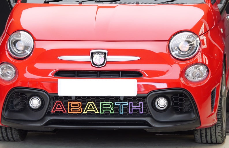 Custom Coloured Abarth Grille Letters - Etsy