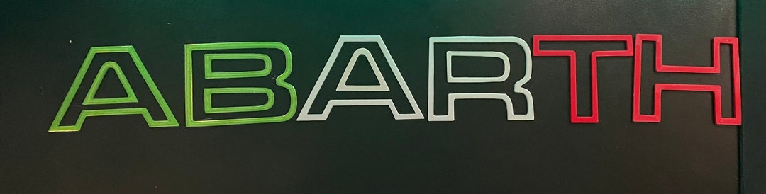 Abarth Grille Letters - Etsy