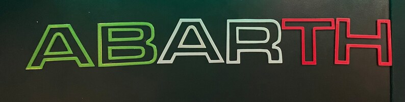 Abarth Grille Letters - Etsy