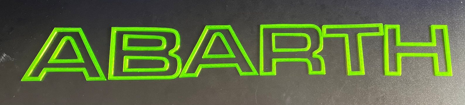 Abarth Grille Letters - Etsy