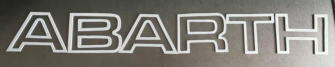 Abarth Grille Letters - Etsy