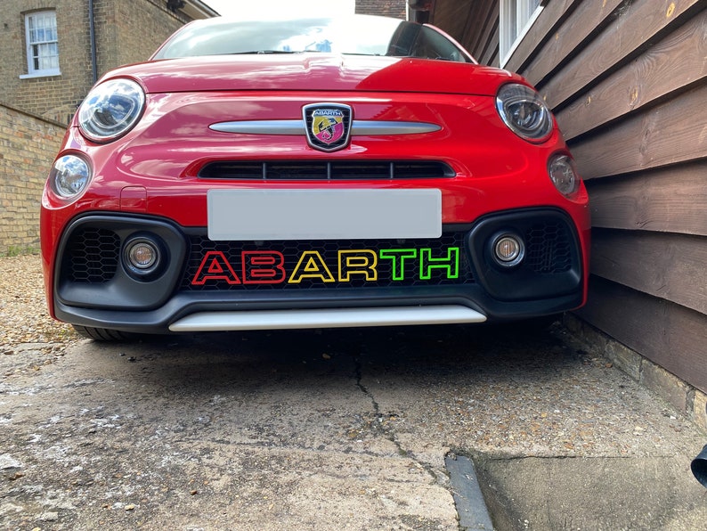 Custom Coloured Abarth Grille Letters - Etsy