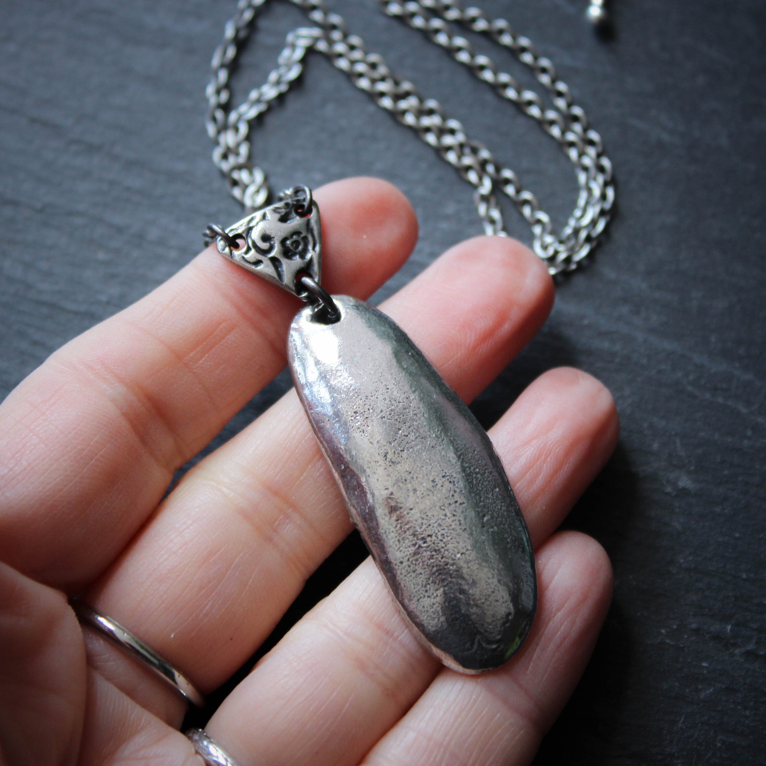 Nixie Pendant Necklace in Pewter. Mermaid Sea Spirit. - Etsy