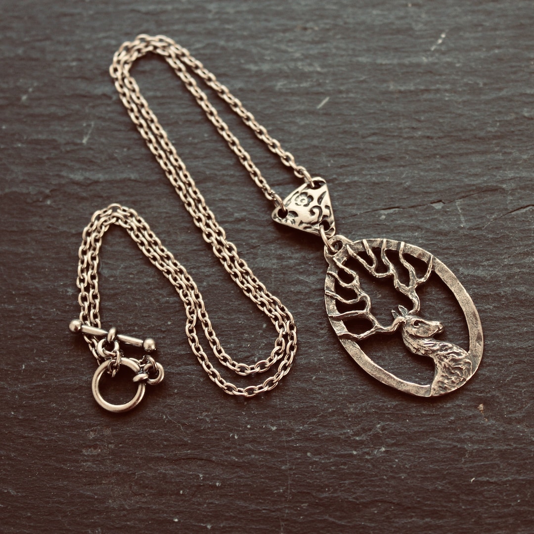 Scottish Stag Pendant Necklace in Pewter - Etsy