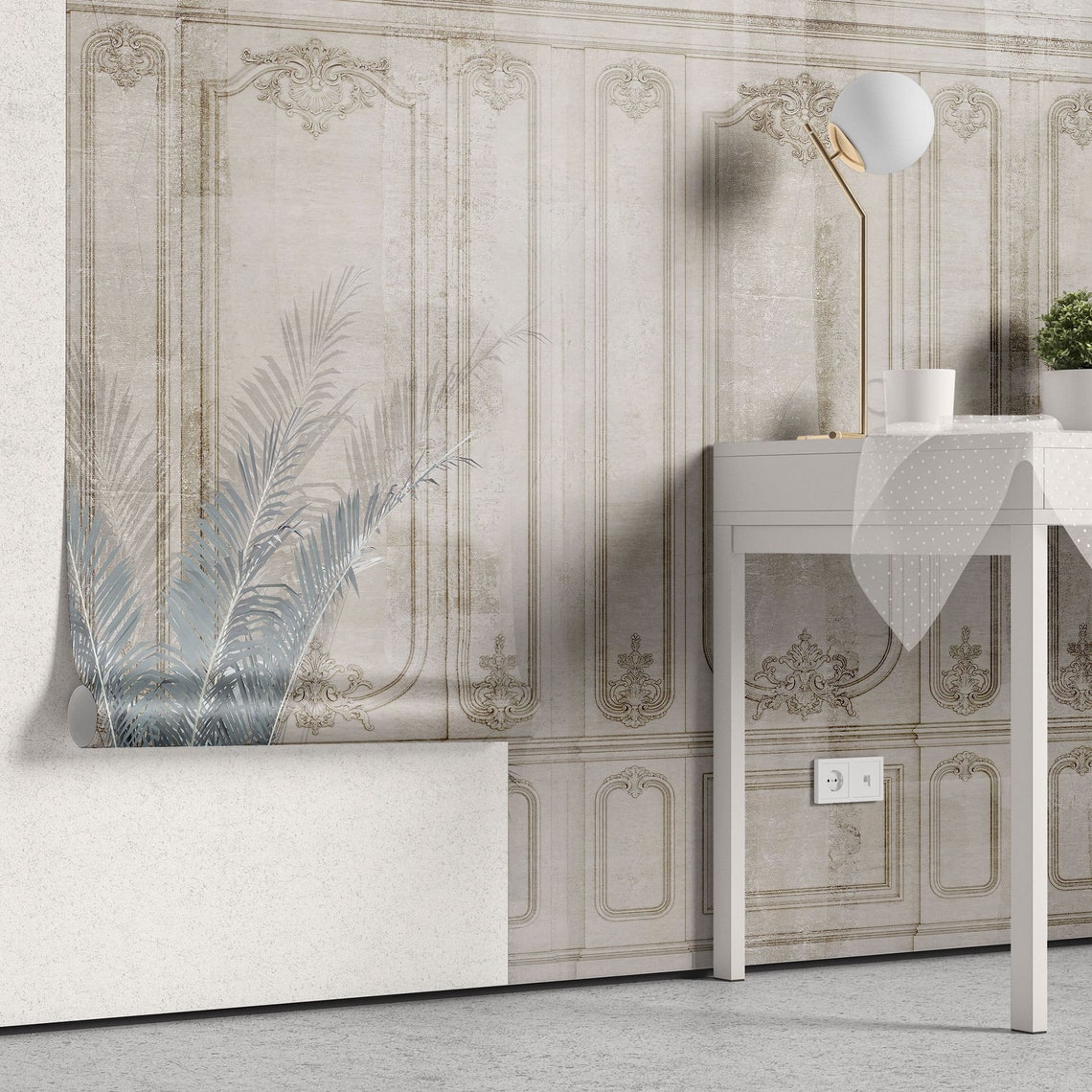 Vintage Victorian Luxury Boiserie Panels Wallpaper | Antique Baroque ...