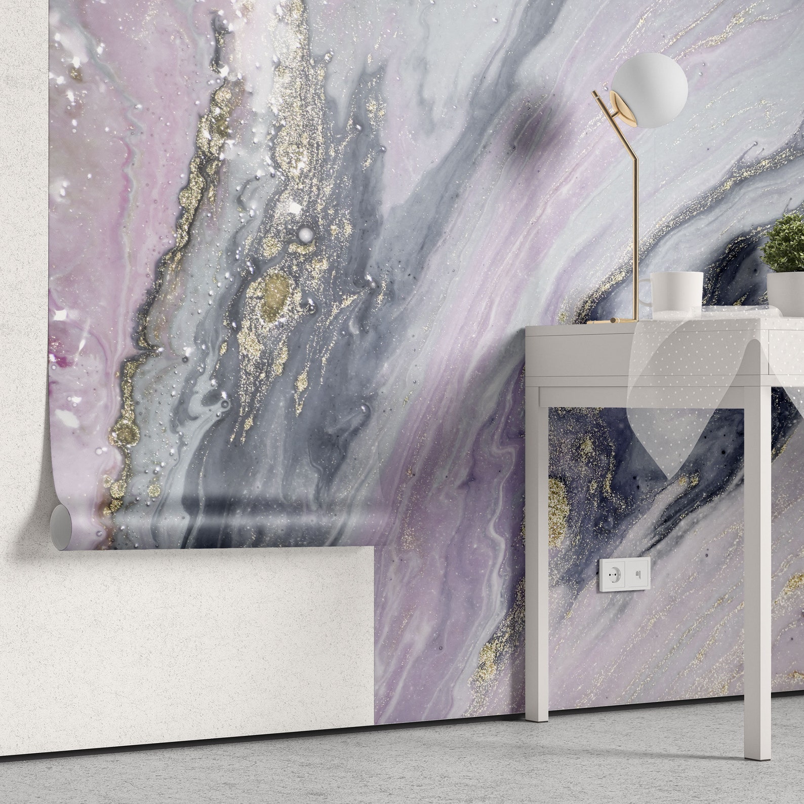 Rose Nebula Marble Texture Wallpaper | Luxury Modern Pink Design ...