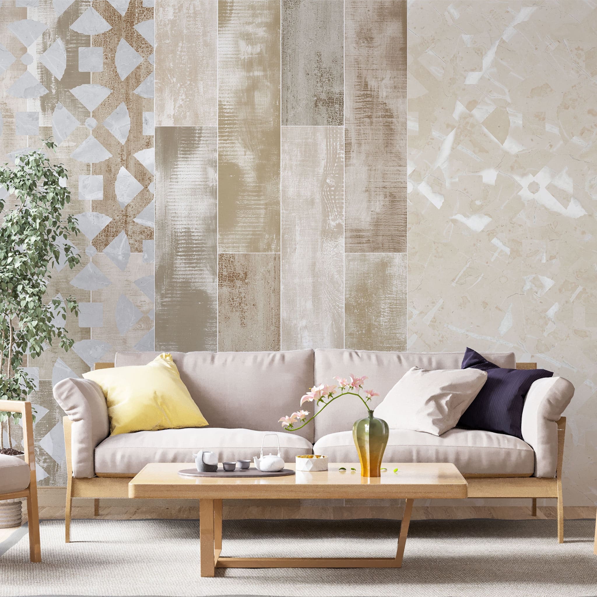 Granite Tile Abstract Wallpaper | Luxury Modern Wall Decor | Textured ...