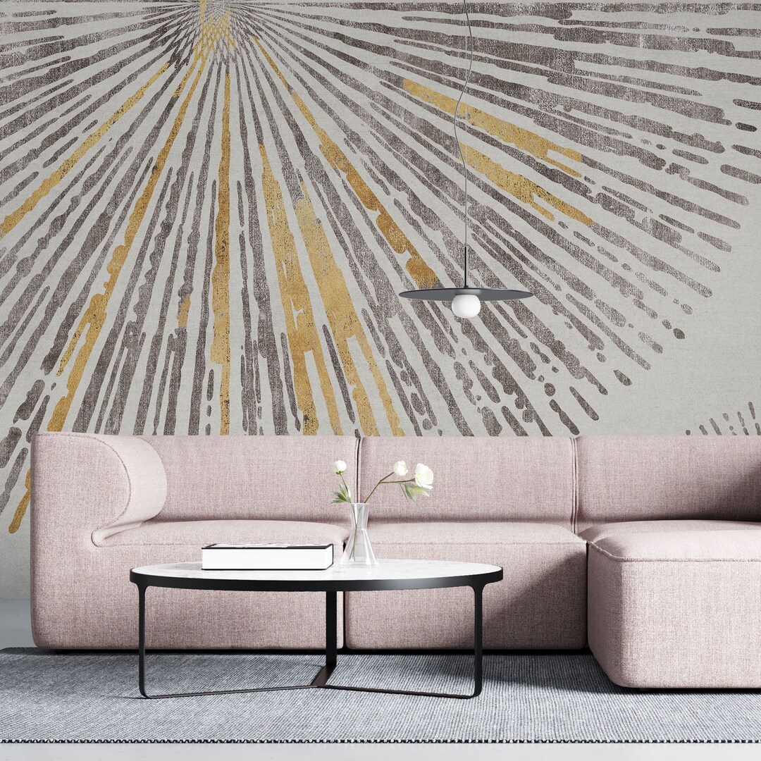 Silver Radius Abstract Wallpaper | Luxury Modern Wall Decor | Textured ...