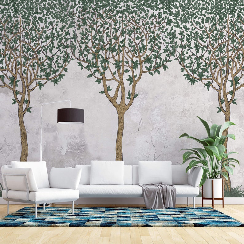 Celtic Forest Wallpaper | Luxury Modern Wall Decor | Nature Green Trees ...