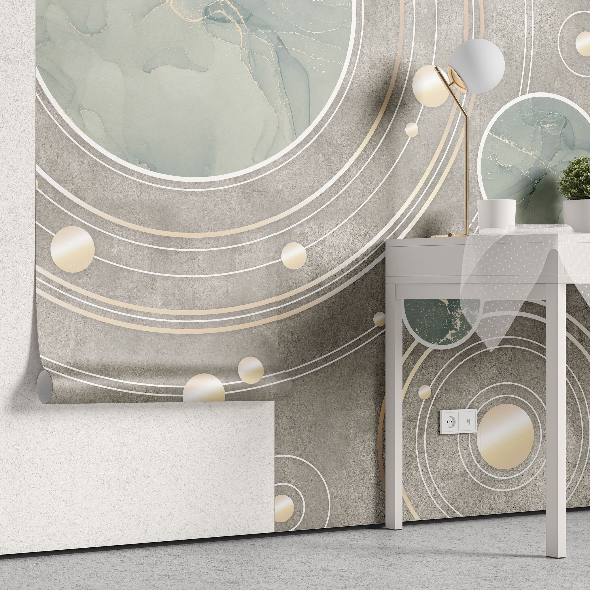 Marble Solar System Stone Texture Wallpaper | Luxury Modern Wall Deco ...