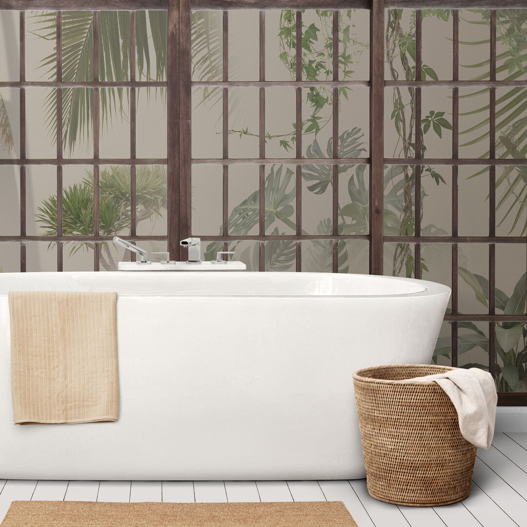 Shoji Door Oriental Wallpaper | Japanese Luxury Design Chinoiserie ...