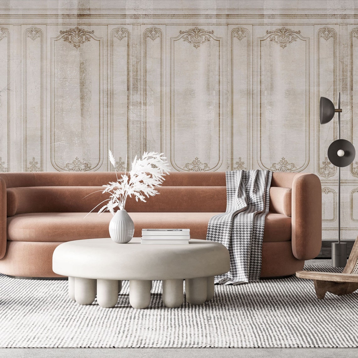 Vintage Victorian Luxury Boiserie Panels Wallpaper | Antique Baroque ...