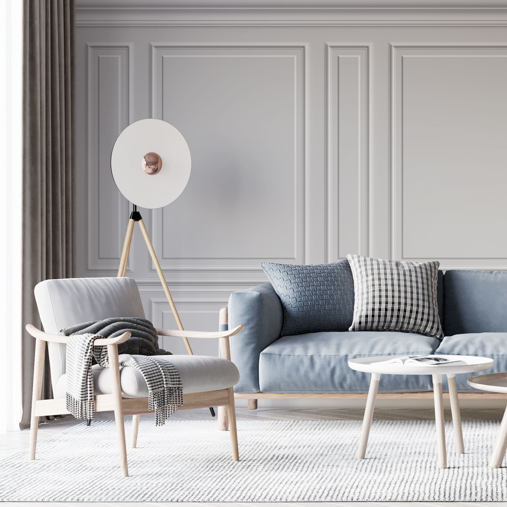 White Wall Luxury Boiserie Wood Panels Wallpaper Antique Baroque ...