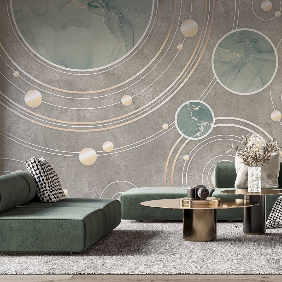 Marble Solar System Stone Texture Wallpaper | Luxury Modern Wall Deco ...