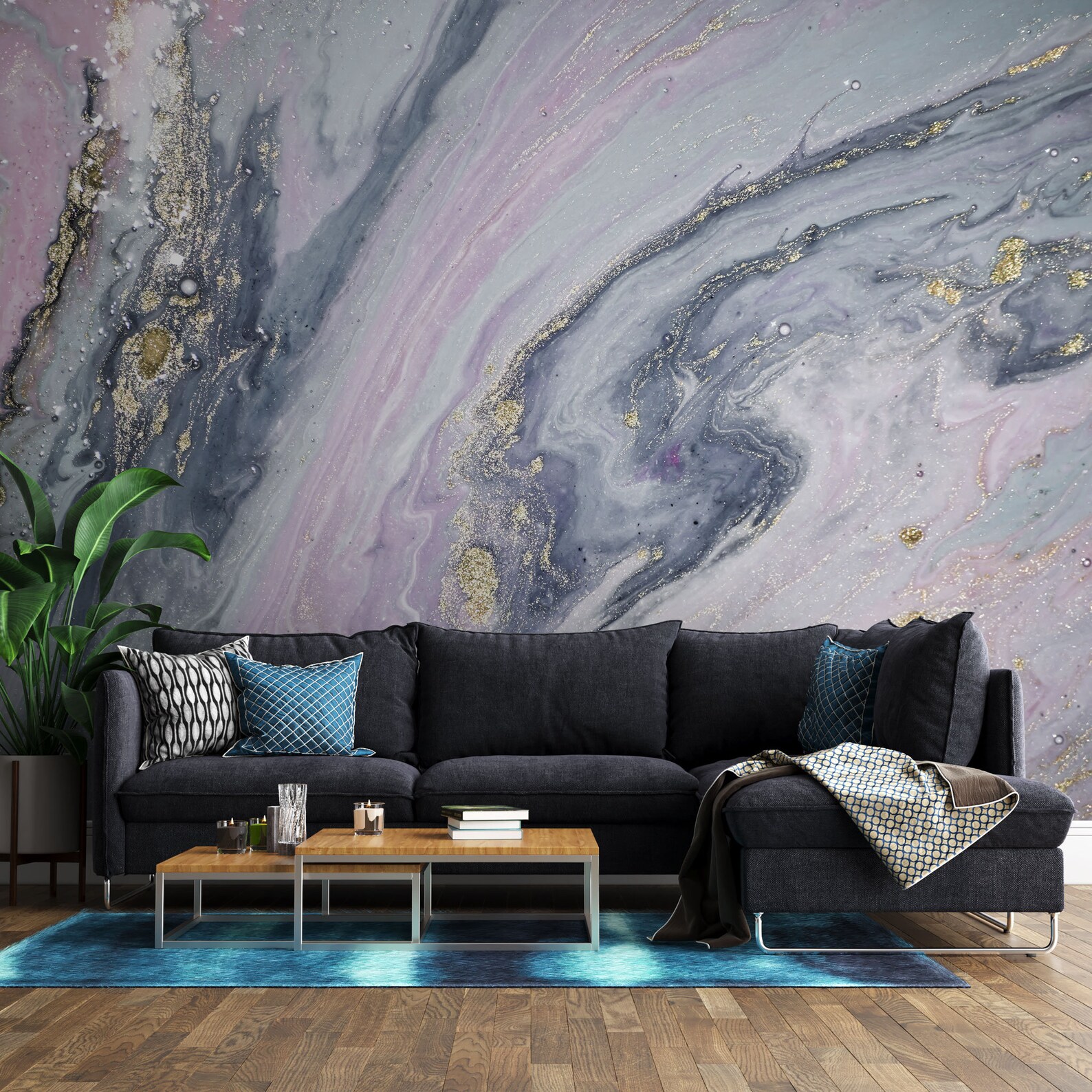 Rose Nebula Marble Texture Wallpaper | Luxury Modern Pink Design ...