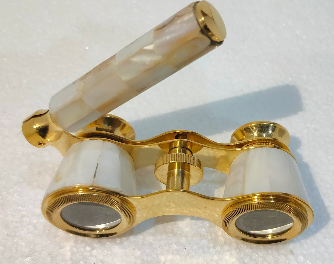 Vintage Opera Brass Binoculars Mother of Pearl La Dauphin Paris Opera ...