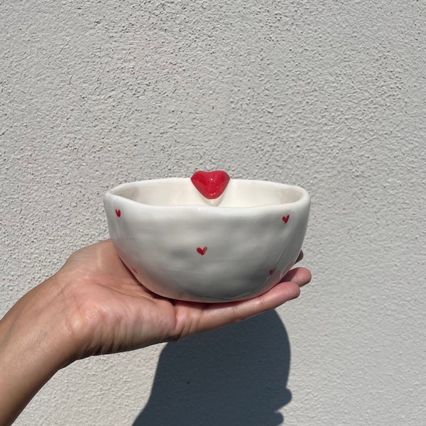 Heart Ceramic Bowl - Etsy