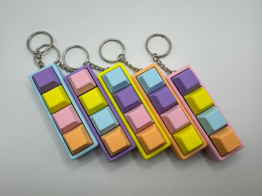 Keycap Fidget Keychain and Sensory Toy With Clicky Keys You Can Feel ...