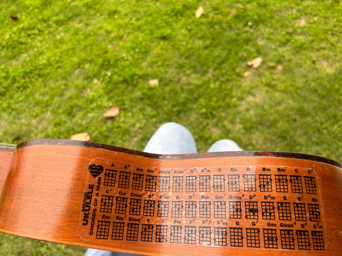 Baritone Ukulele Chord Chart Sticker clear - Etsy