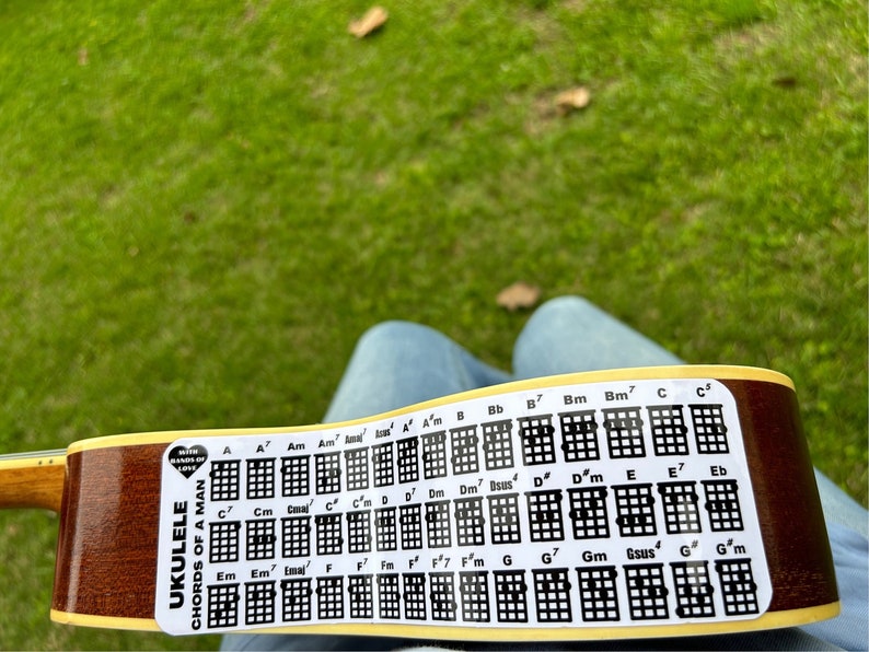 Ukulele Chord Chart Sticker Tool (white) - Etsy