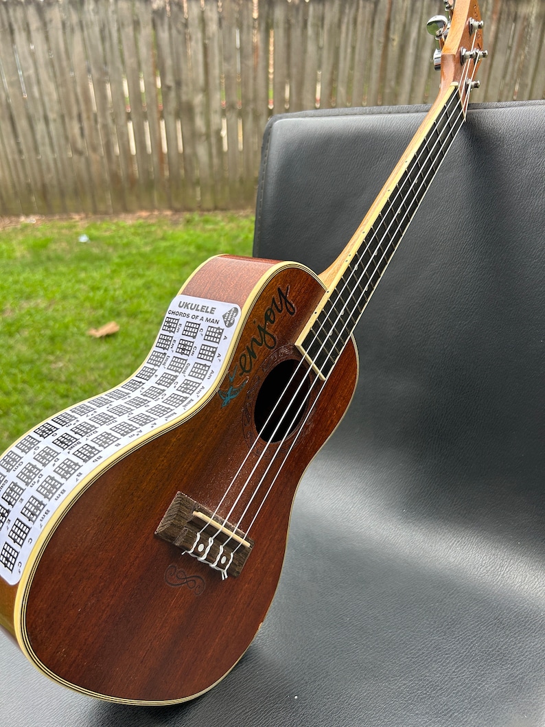 Ukulele Chord Chart Sticker Tool (white) - Etsy